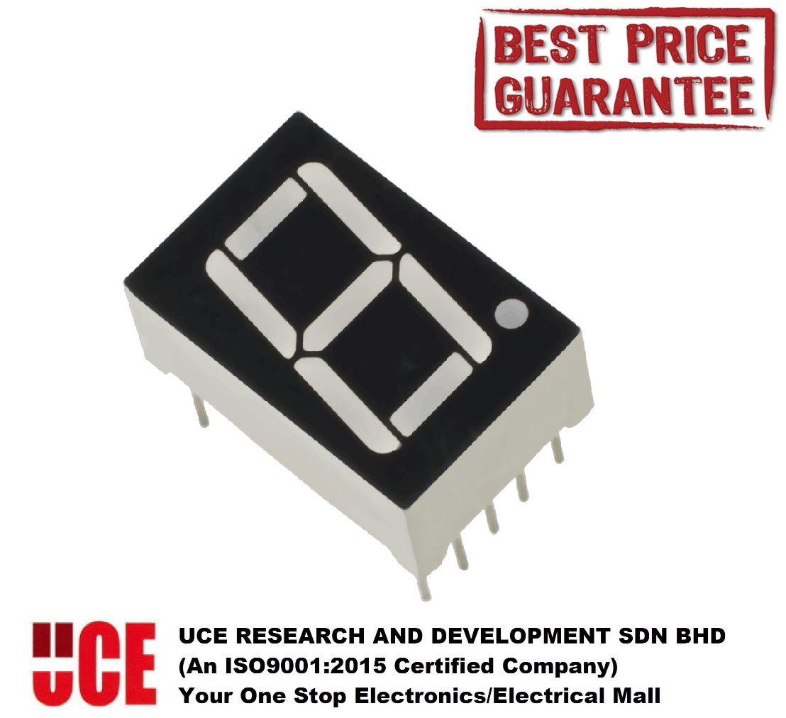 7 SEGMENT DISPLAY SEVEN SEGMENT DISPLAY, 0.56 INCH, SINGLE DIGIT, RED ...